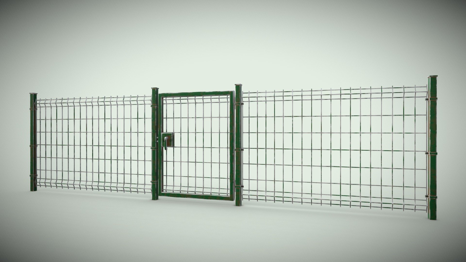 Metal gates and grating wall PBR low-poly - Buy Royalty Free 3D model ...