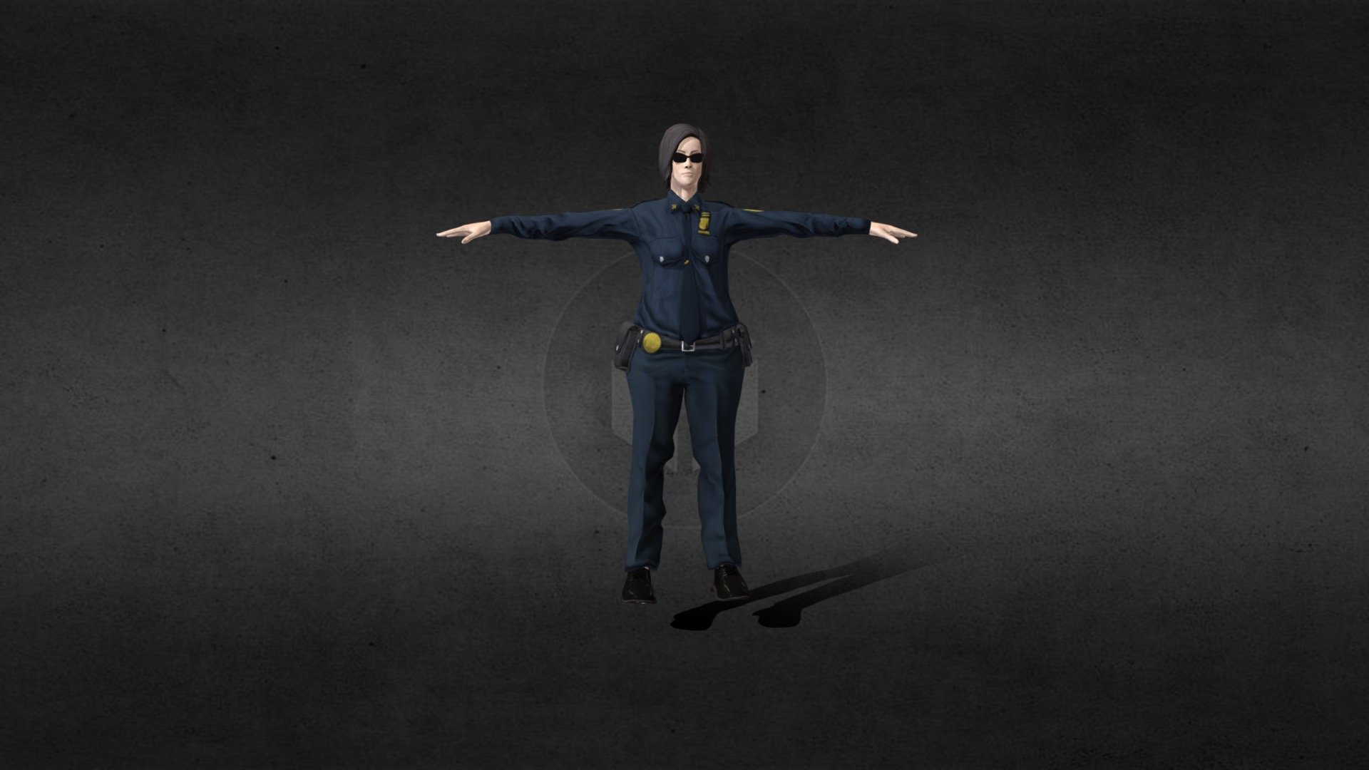 Female Police Officer fully rigged 3d character - Download Free 3D ...