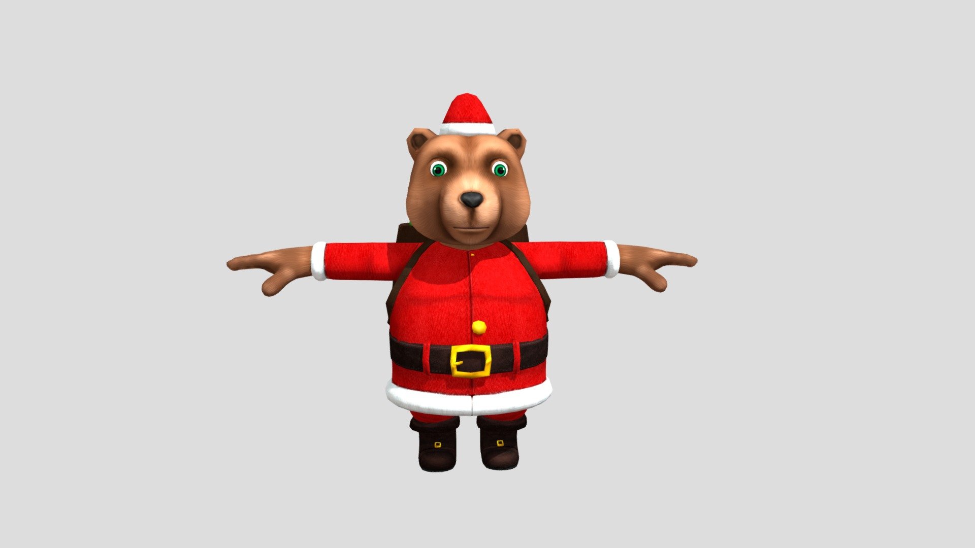 Bear Santa Character - 3D model by creative.avl [e4f9fba] - Sketchfab
