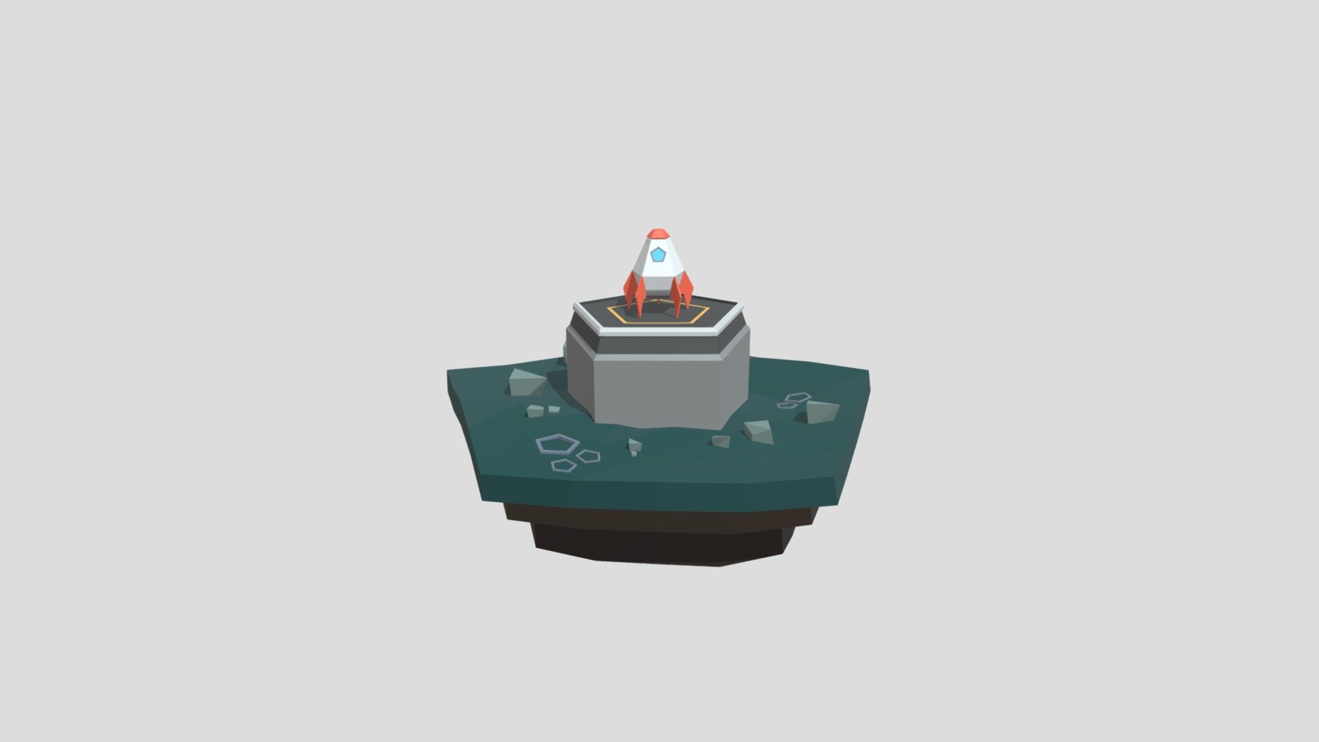 Low Poly Rocket - Download Free 3D model by Kesarium [e4fb0cf] - Sketchfab