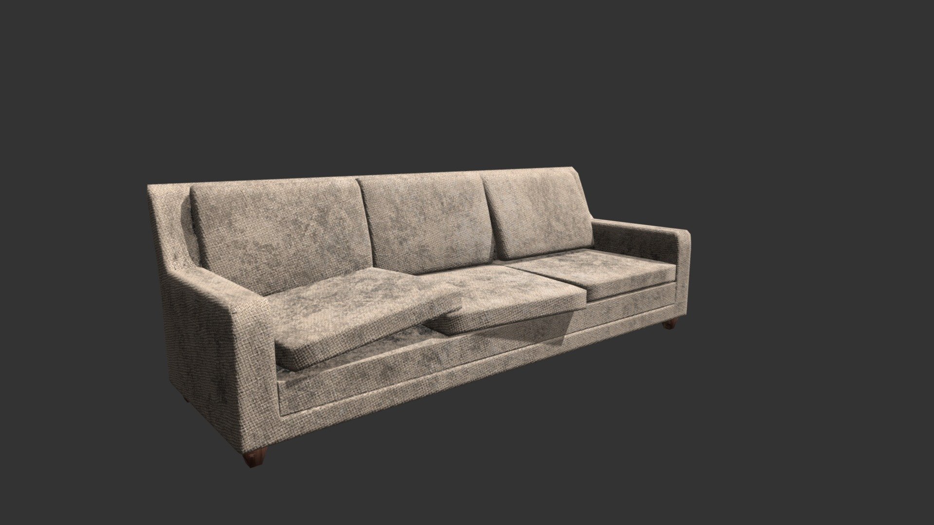 Dingy Couch - 3D model by AsusBlend [e4fef25] - Sketchfab