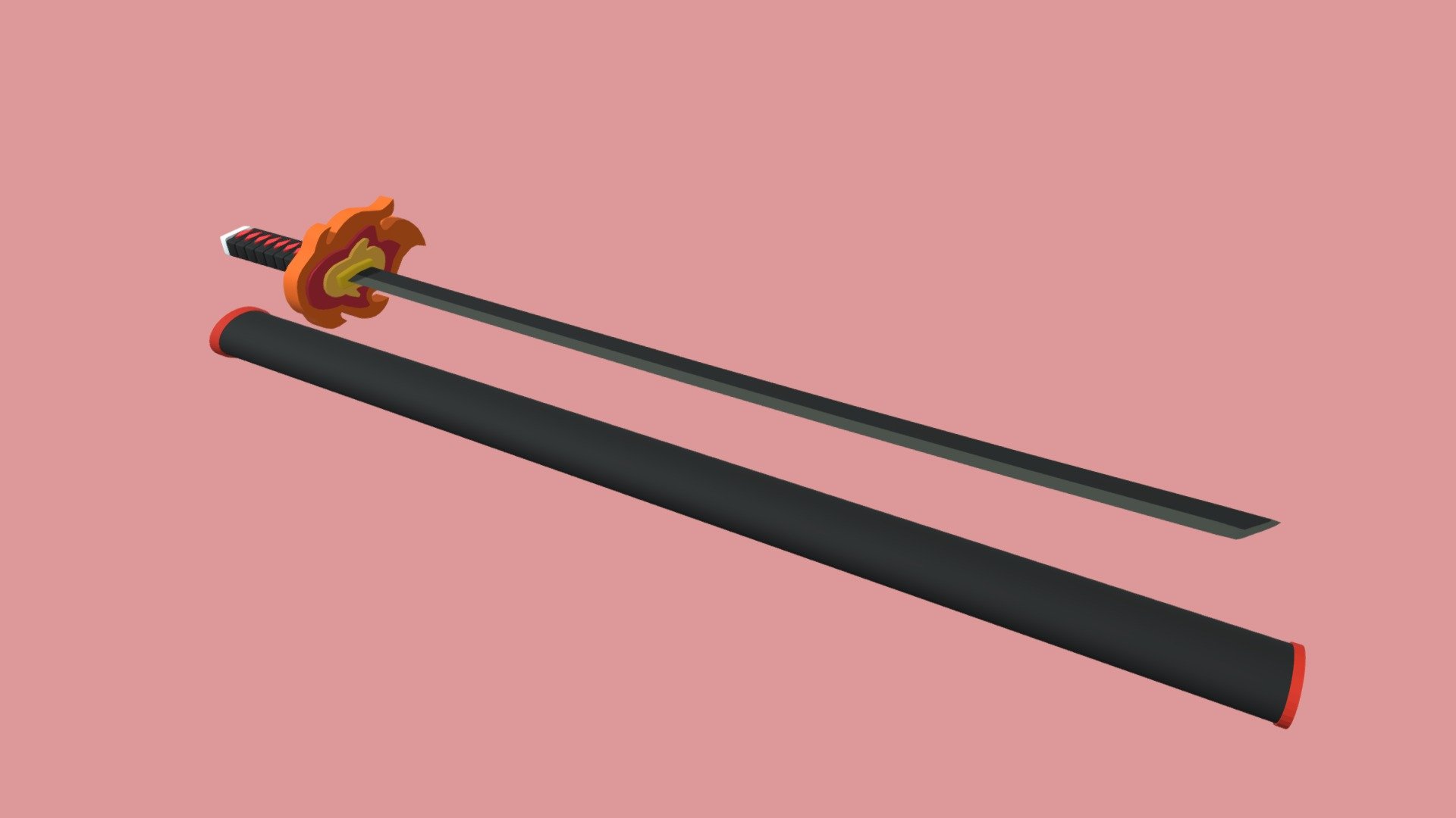Tanjiro Katana - Buy Royalty Free 3D model by LIGHT KING (@LIGHT ...