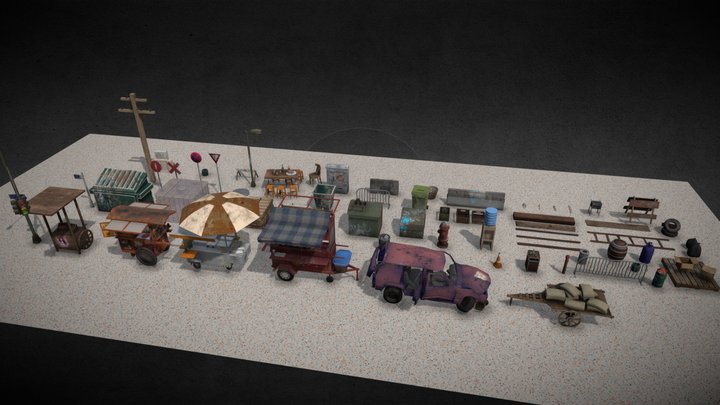 Market 3D models - Sketchfab