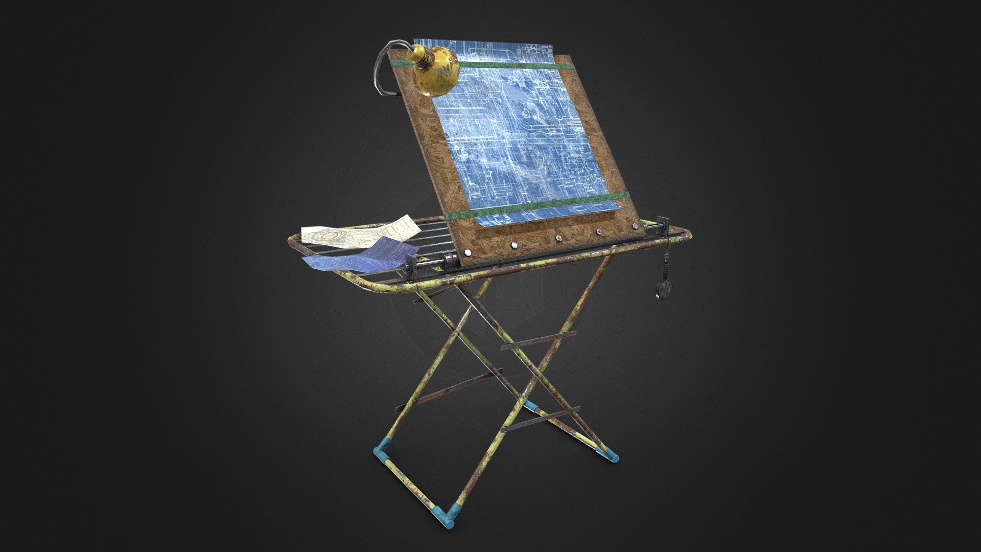 Hand made research table - 3D model by knockcg [e509663] - Sketchfab