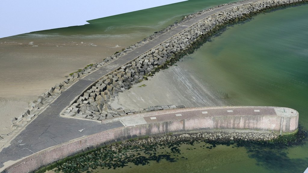 Scheveningen Breakwater 3D Model - Aerial Survey - 3D model by Skeye ...