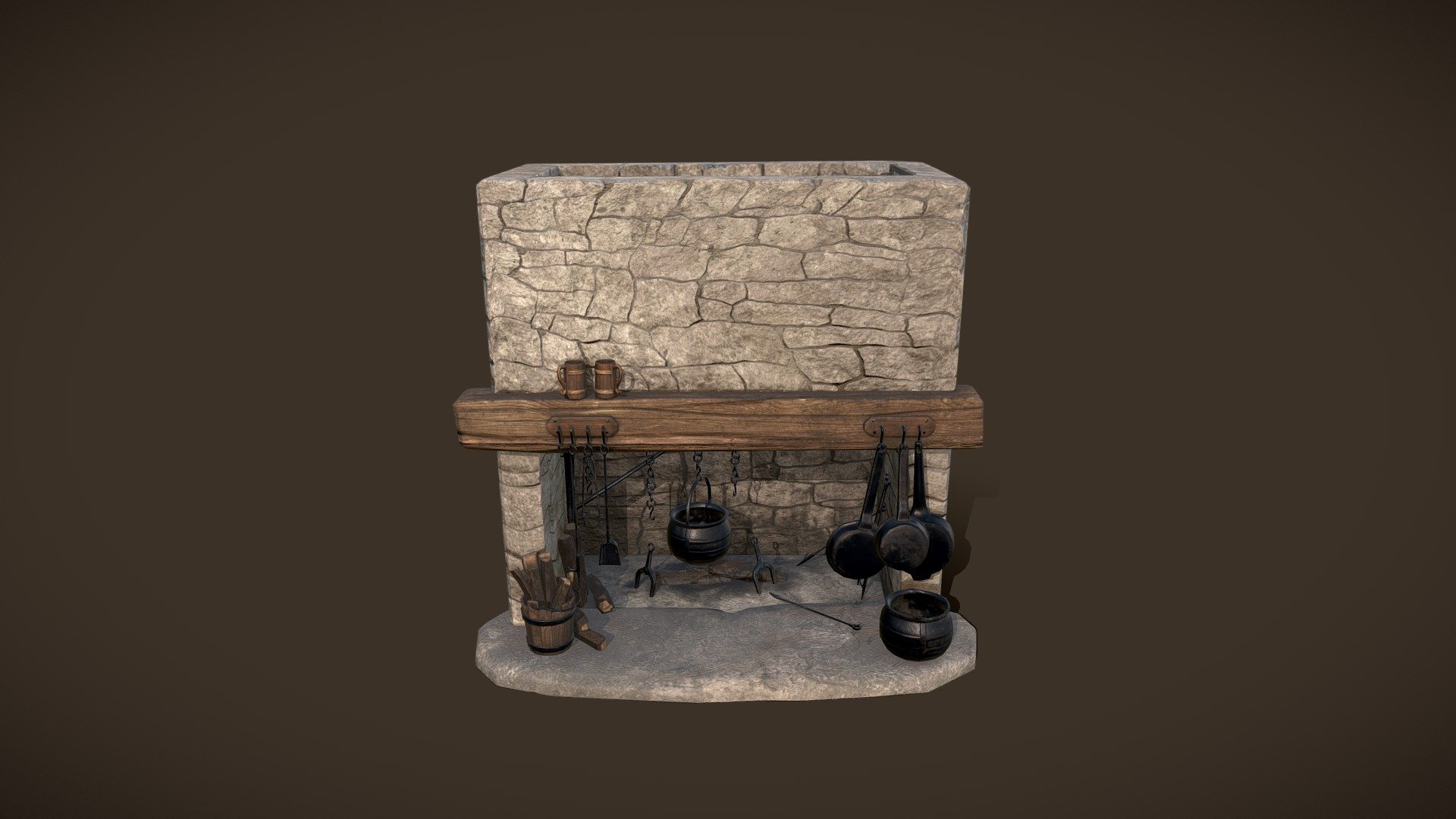 Medieval chimney - 3D model by Av.Nguyen [e50b288] - Sketchfab