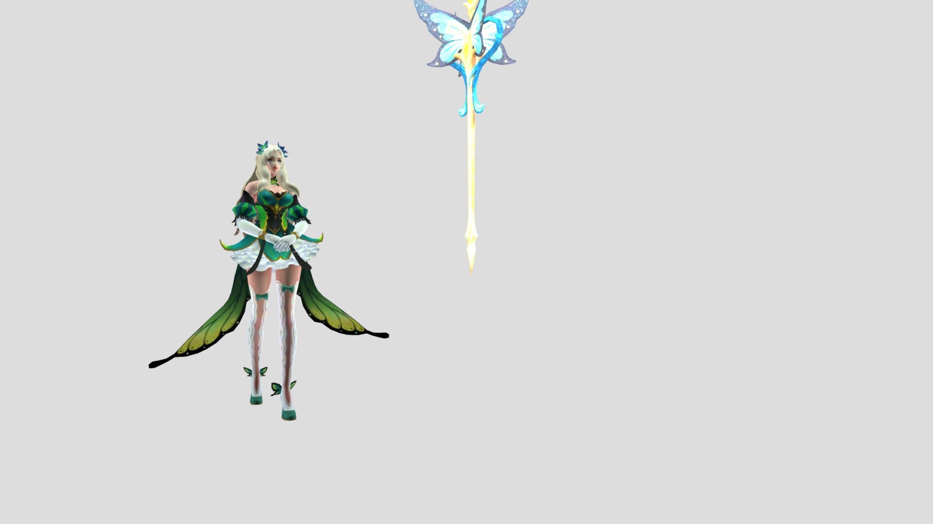 Hero_Odette_Butterfly_Goddess_Lobby - Download Free 3D model by ...