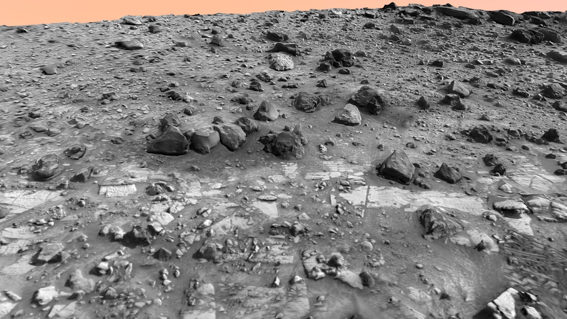 Gediz Vallis ridge boulder cluster (Mars) - 3D model by LPG-3D [e50f70c ...