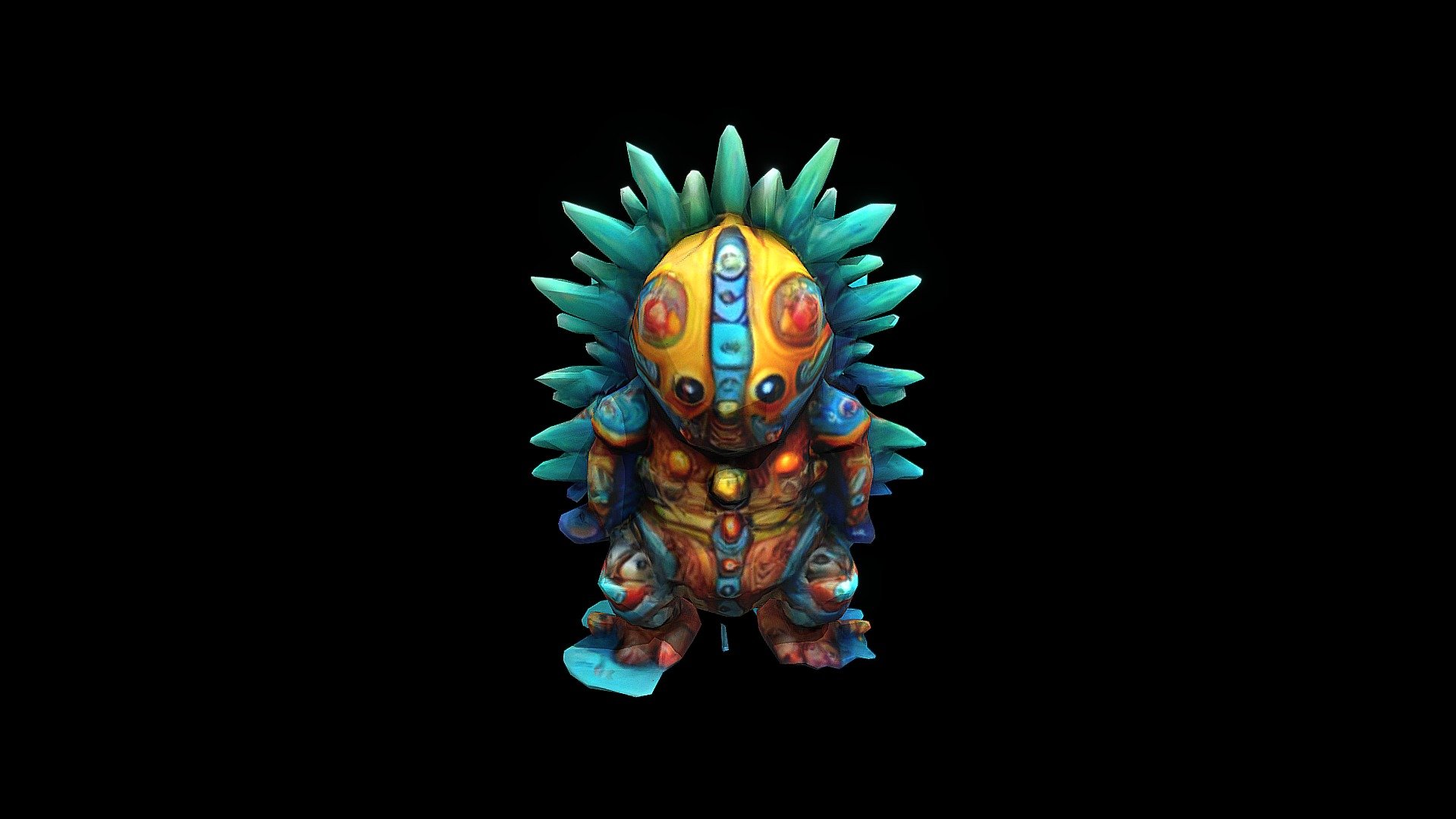 "Electric Blue Symmetry: A Fictional Character P - Download Free 3D ...