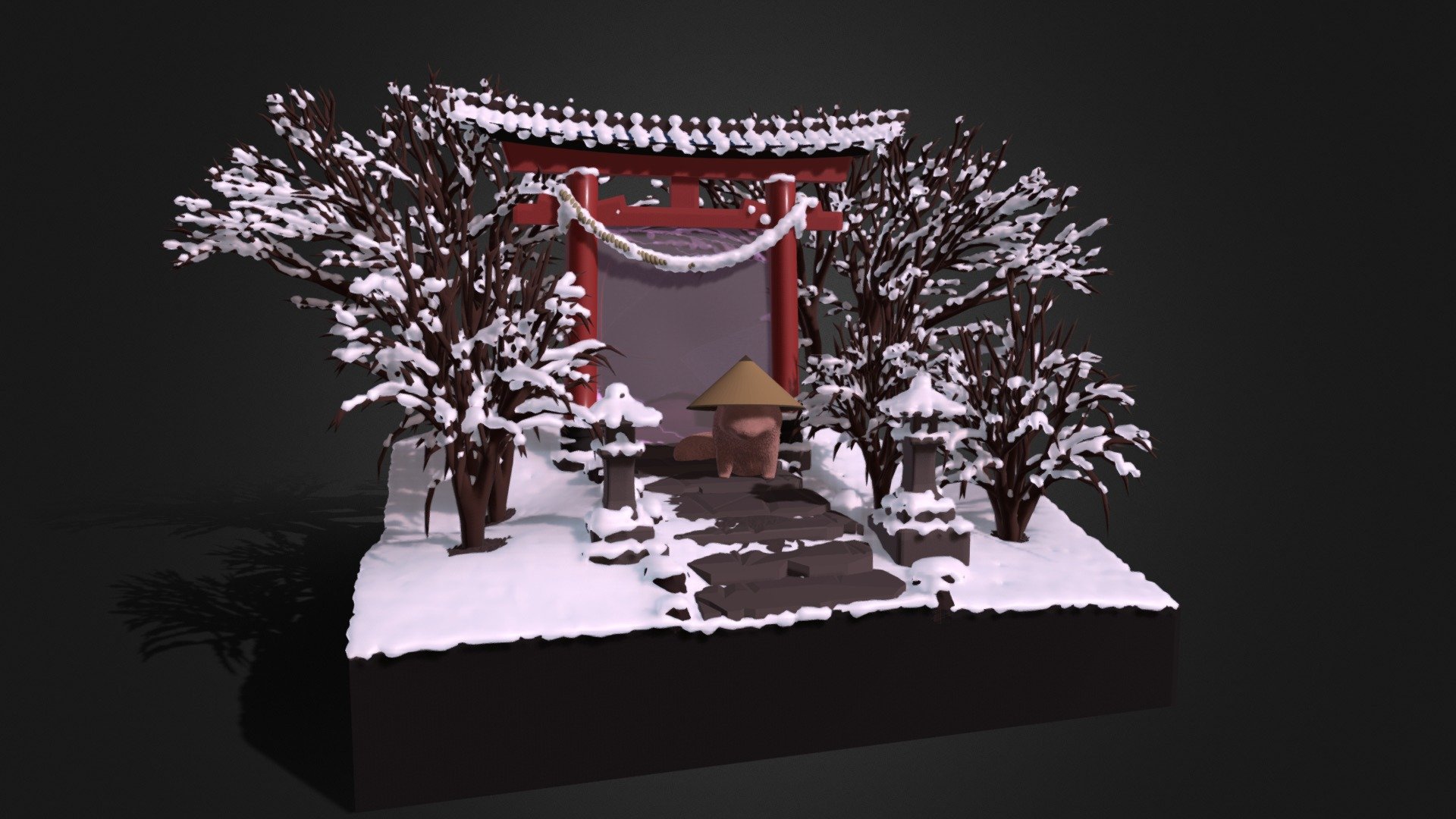 Torii Gate - Diorama - 3D model by Felipe Carim (Capygon) (@BokuNC ...