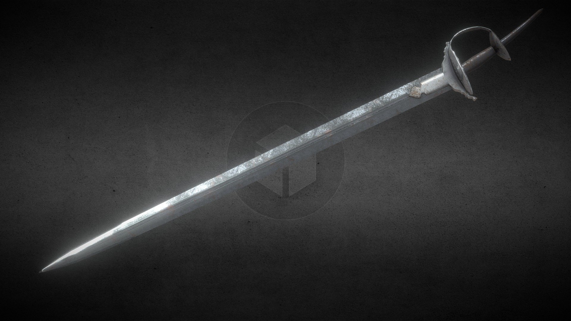 Firangi Maratha Indian Sword (Game Ready Asset) - Download Free 3D ...