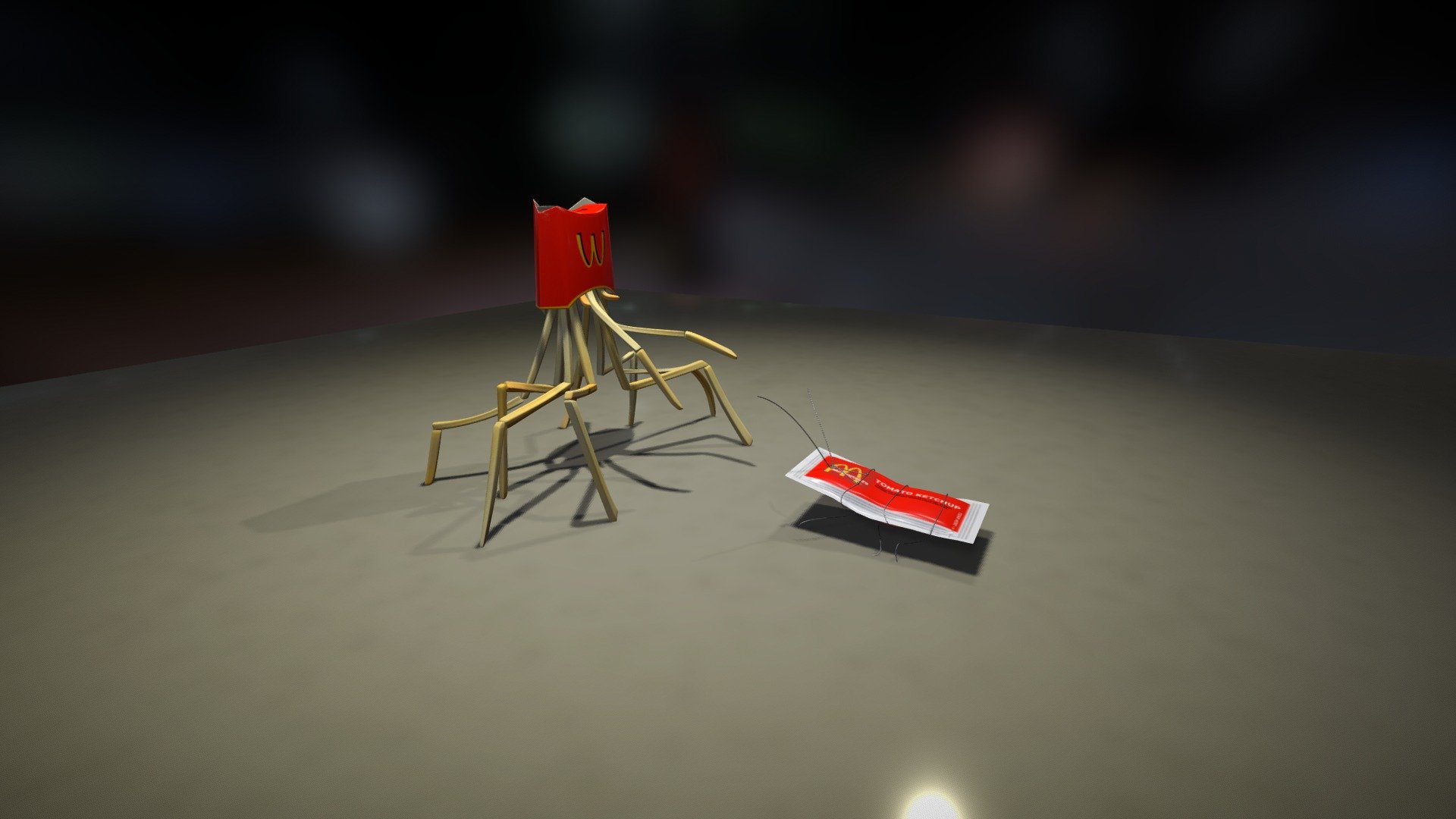 Fast Food Battle - 3D model by JetPack [e517104] - Sketchfab