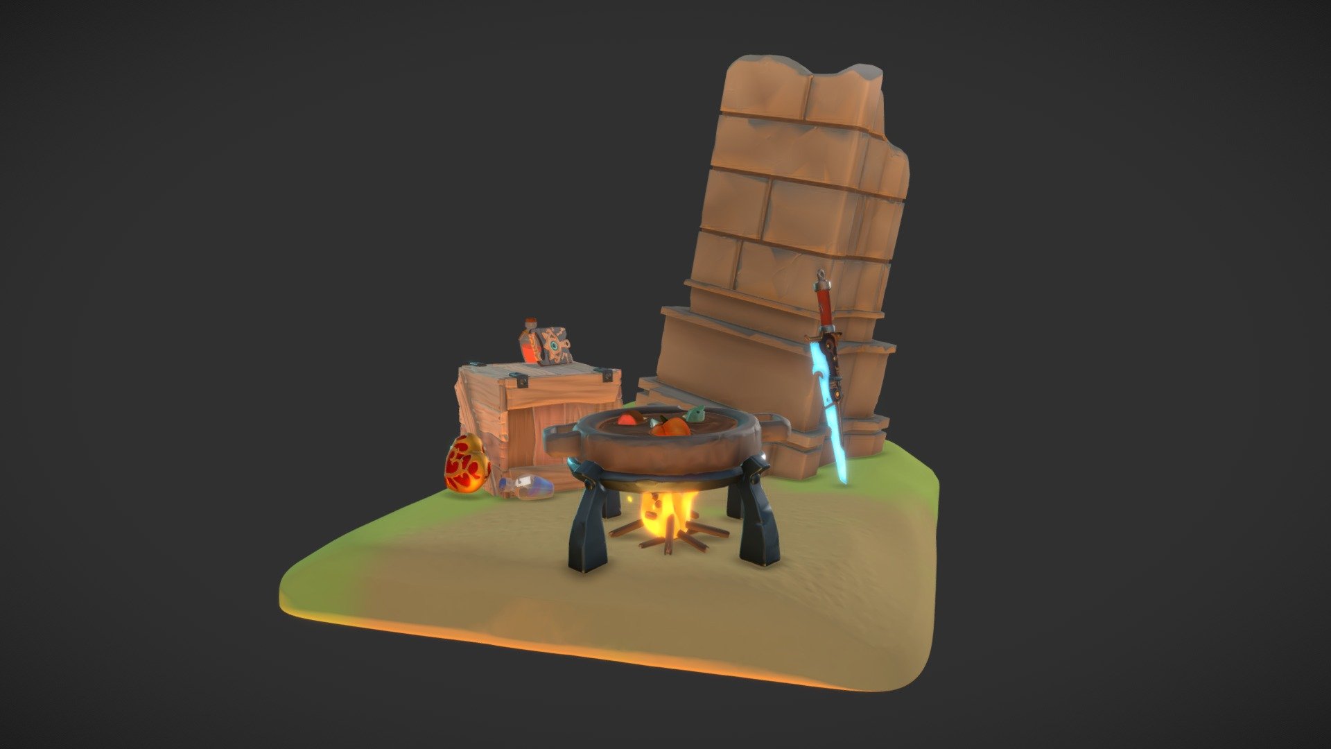 Adventurer Camp (Zelda Botw) - 3D model by Jasmin Dreyer (@Unicorn_of ...