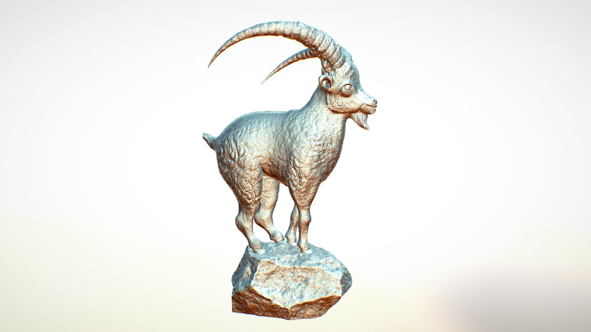 Goat On Stone Hollowed - 3D model by djkorg [e51b94b] - Sketchfab