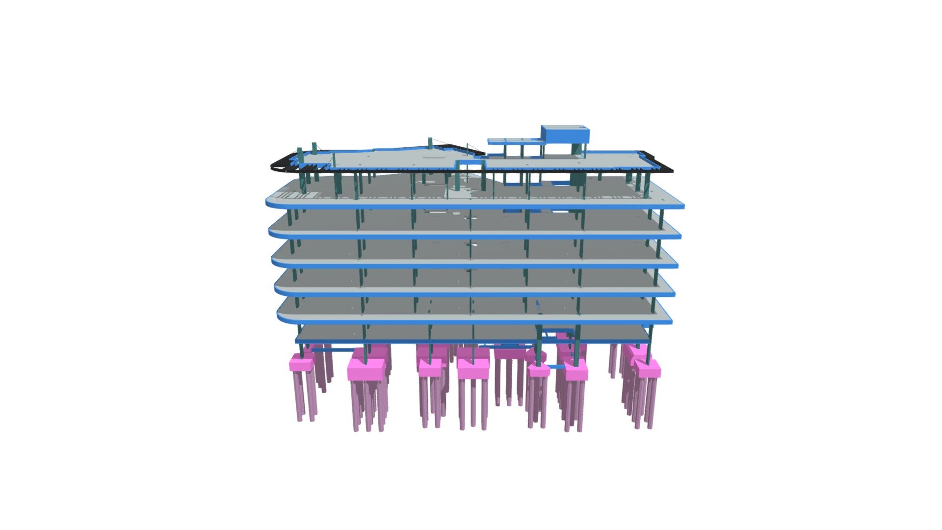Estrutura 3D - Edifício MF Valentim - 3D model by MASP Projetos & Engenharia (@masp) [e51ec00 ...