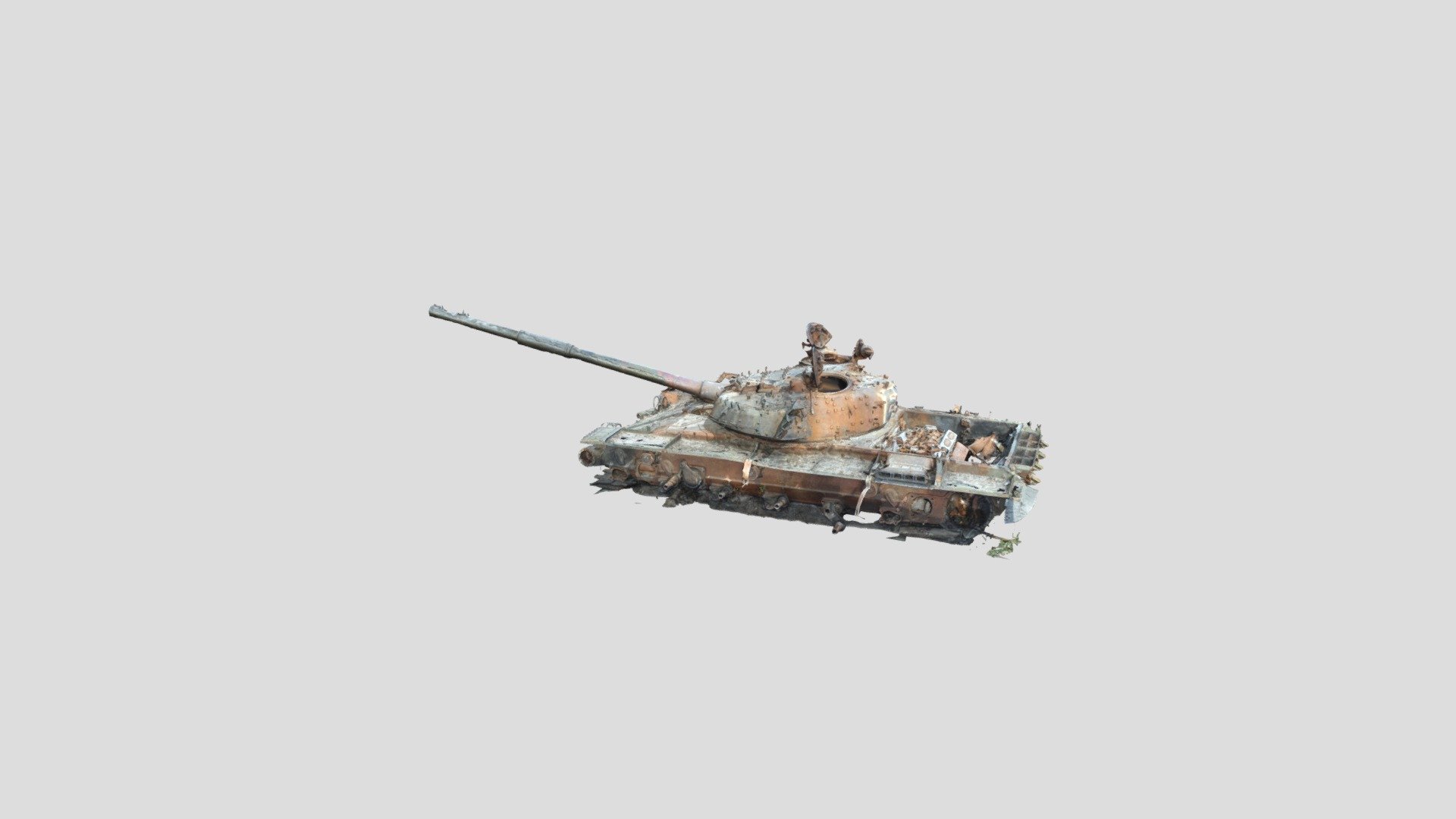 Damaged russian tank T-80 - Download Free 3D model by Vlad Soroka ...