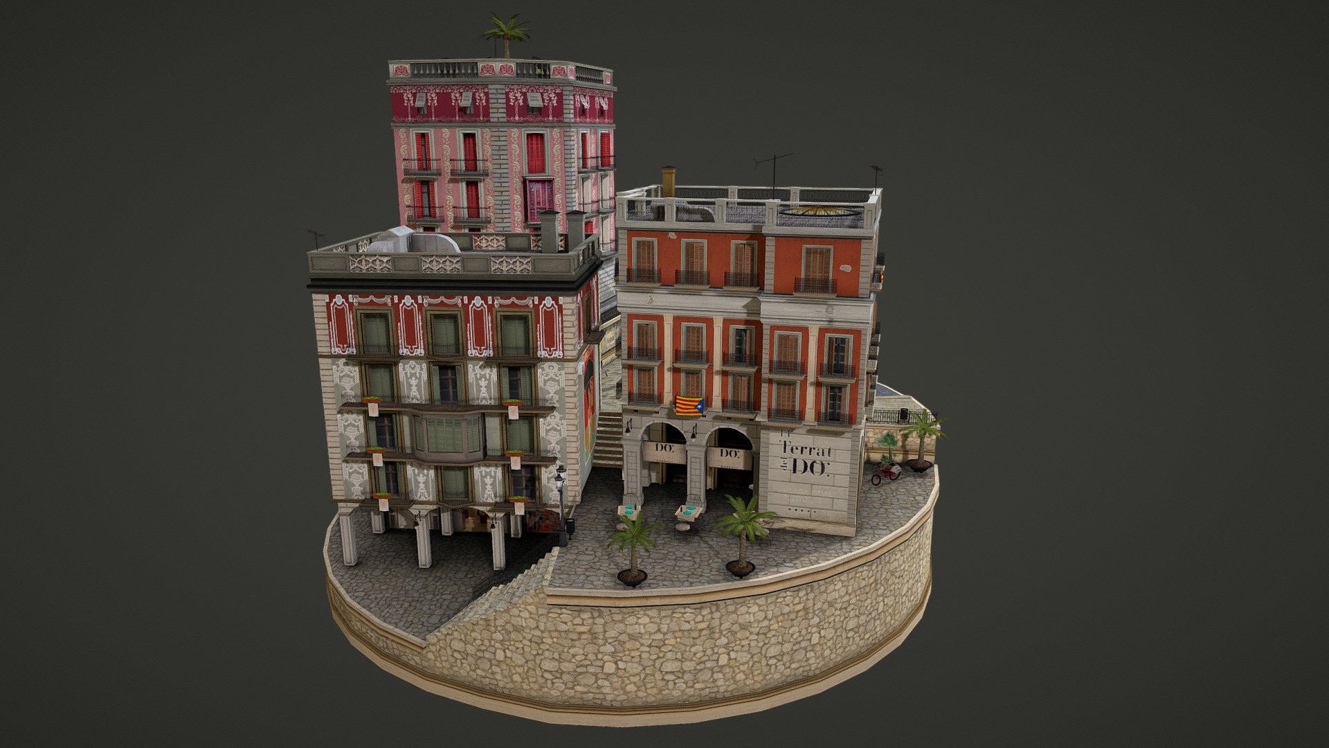 City Scene Barcelona - 3D model by Kenzo De Coster (@Kenzo_DeCoster ...