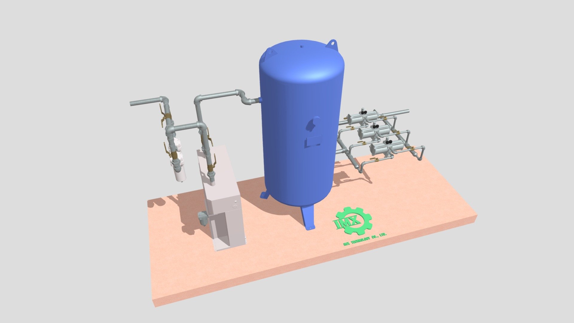 Compressed Air Booster System - 3D model by IMX Technology Co., Ltd ...
