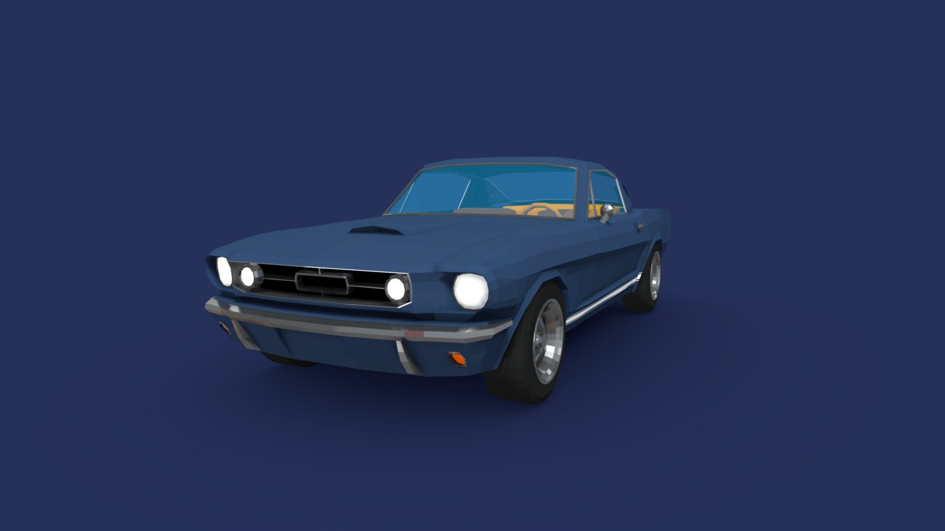 Lowpoly Ford Mustang GT Fastback 1965 - Buy Royalty Free 3D model by ...