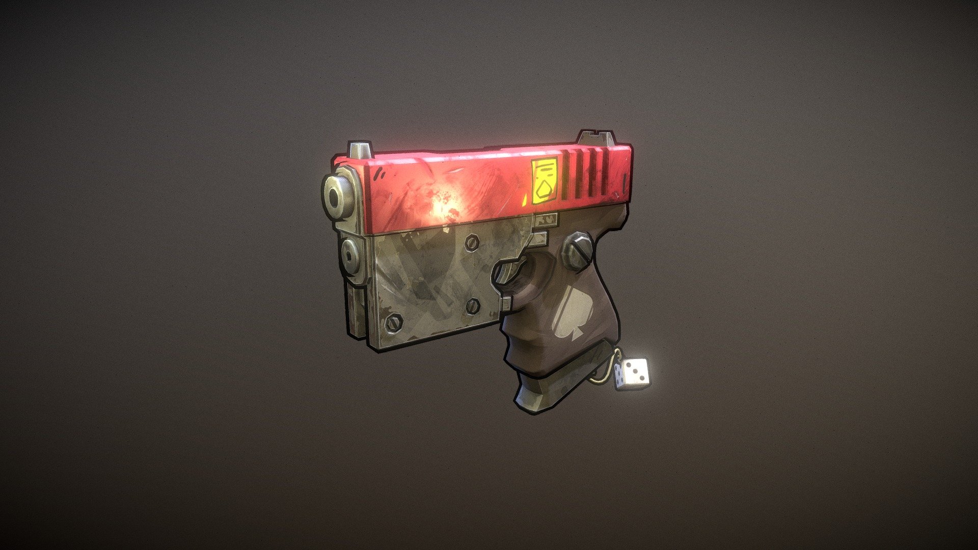 Stylized Borderlands Glock - 3D model by AdrianSanchezAlban [e526148 ...