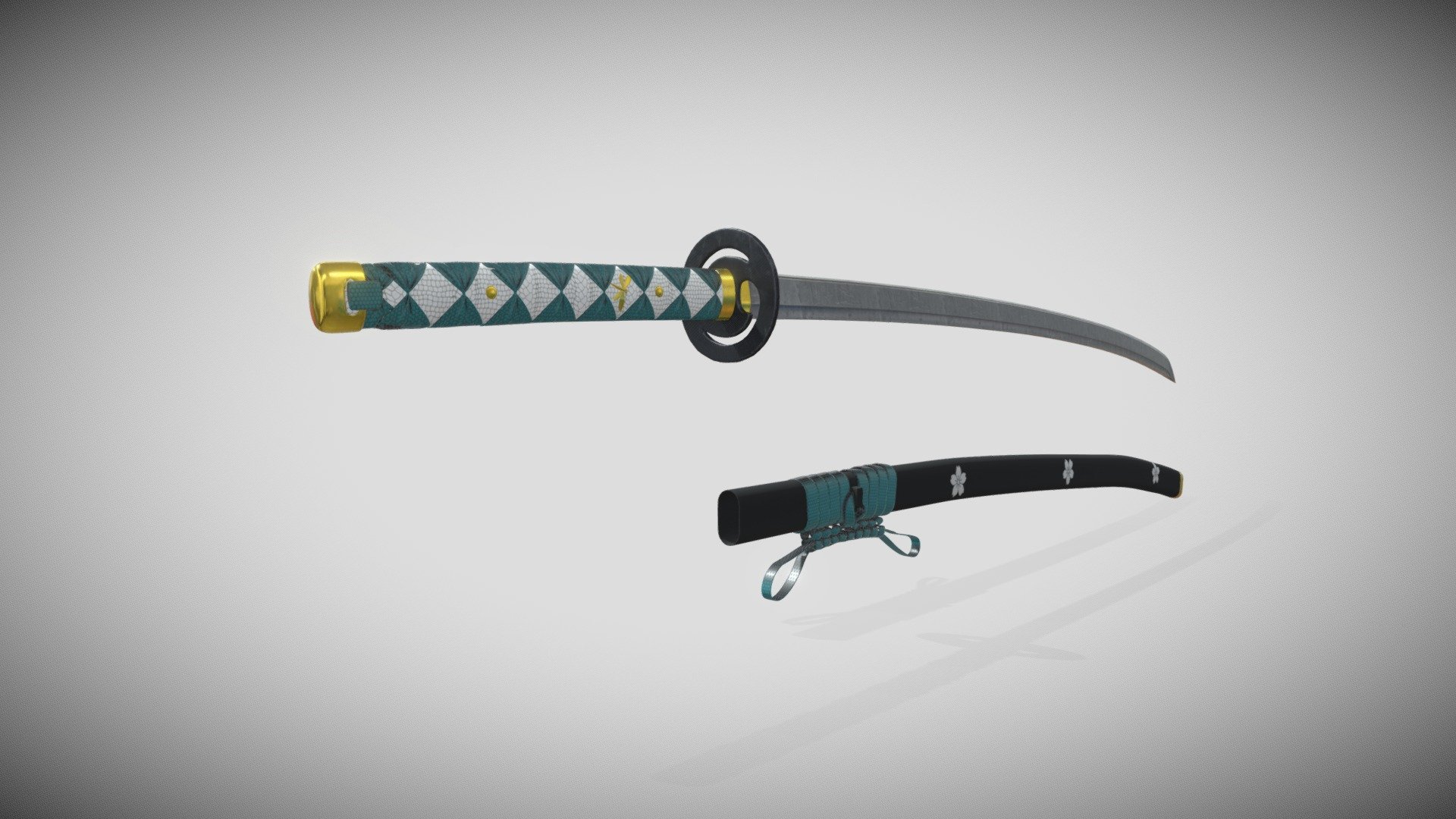 Katana Oniyanma (dragonfly) - 3D model by Red X-Samurai game ...