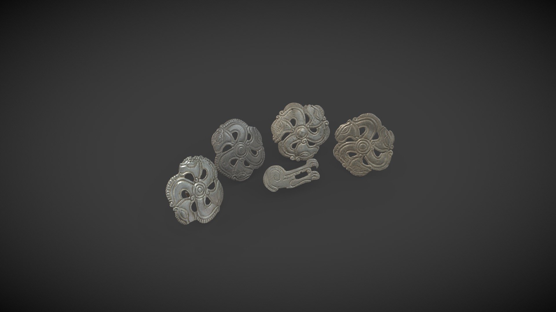 Piese de vestimentație, din argint - 3D model by Institutul Național al ...