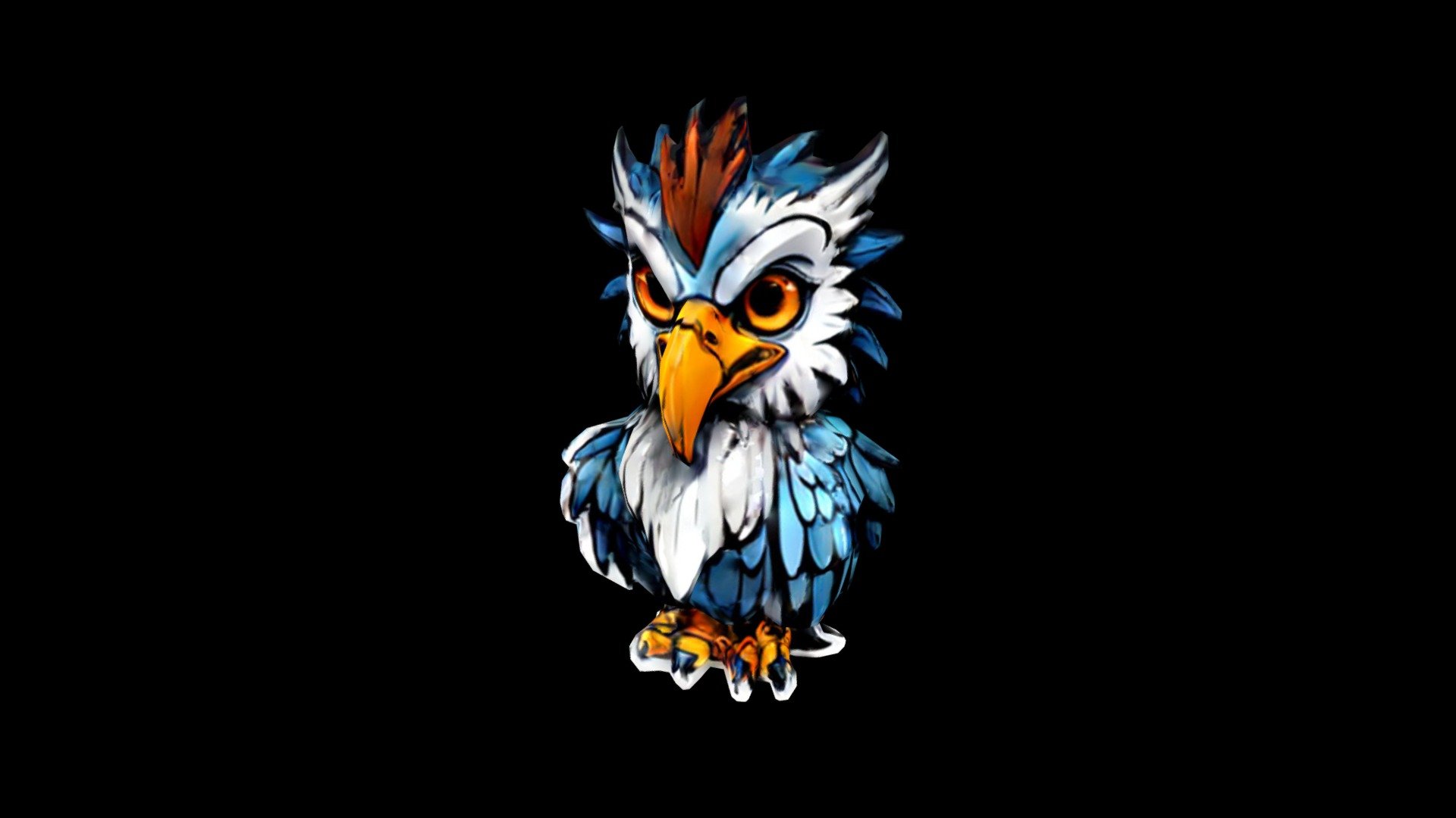An illustration of a fictional bird with yellow - Download Free 3D ...
