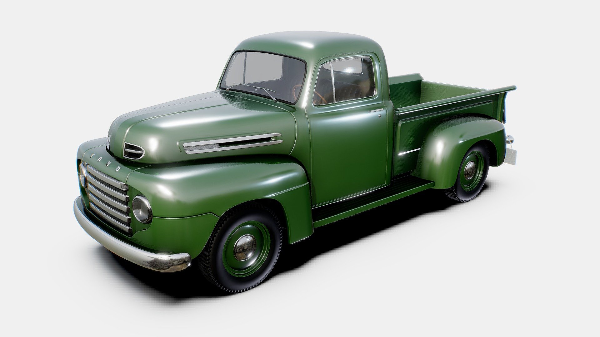 Ford F1 Pickup Truck 1950 3D Model 2 - 3D model by heynicar [e530956] - Sketchfab