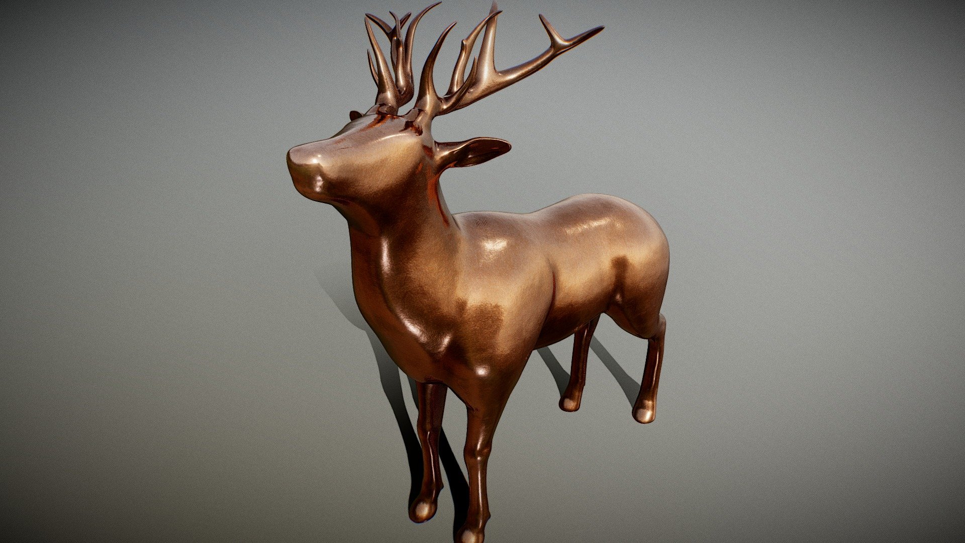 Stag Statue - Download Free 3D model by Serhii3D [e530a19] - Sketchfab