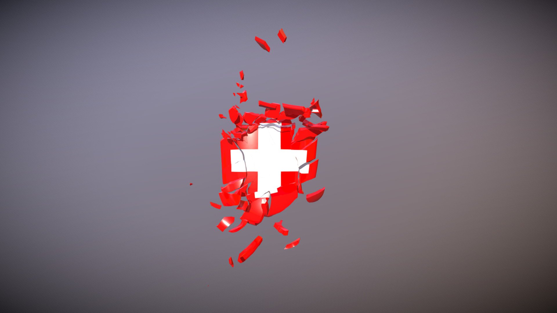 Shield animation. Switzerland. Coat of Arms. - Buy Royalty Free 3D ...