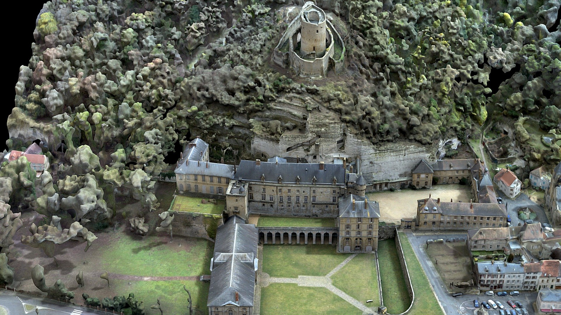Chateau de la Roche-Guyon, France - Download Free 3D model by Global ...