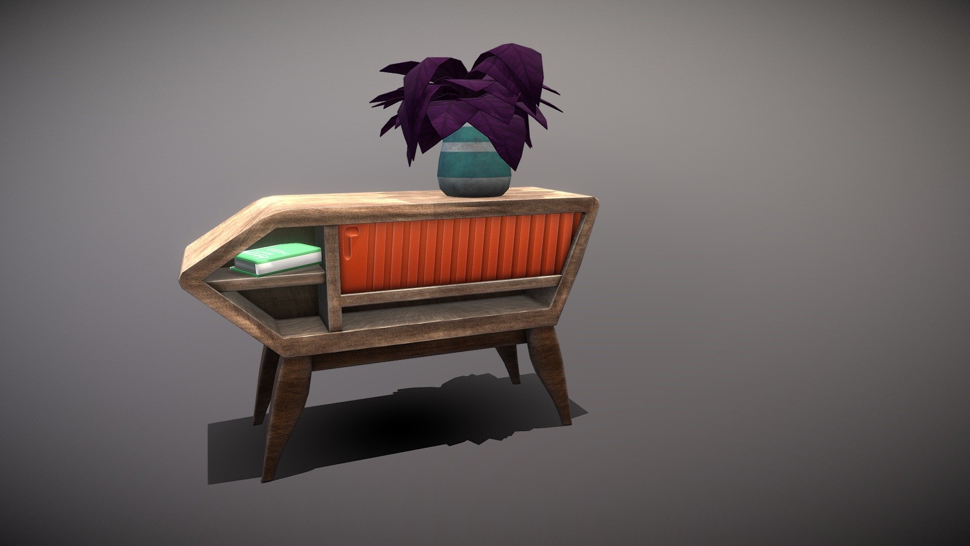 Stylized Retro Futuristic Shelf - Download Free 3D model by ...