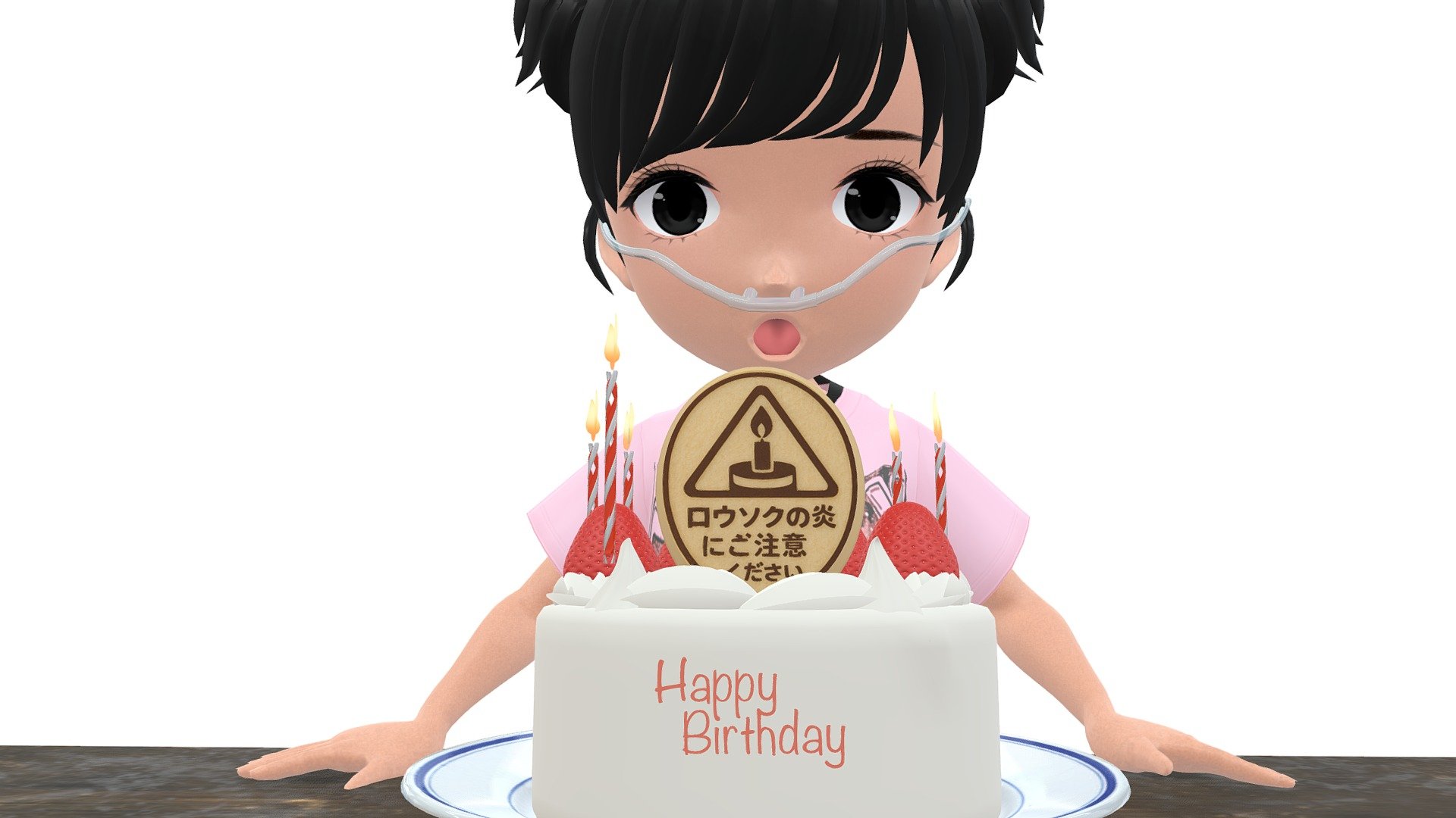 Be careful with the candles on the birthday cake - Download Free 3D ...