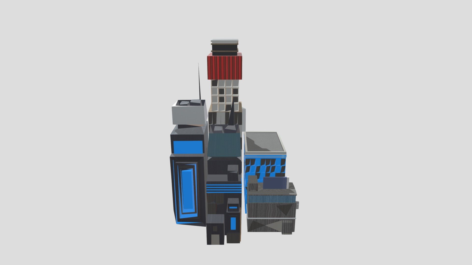 Cyberpunk RTS building - 3D model by mart_tq [e53ac21] - Sketchfab