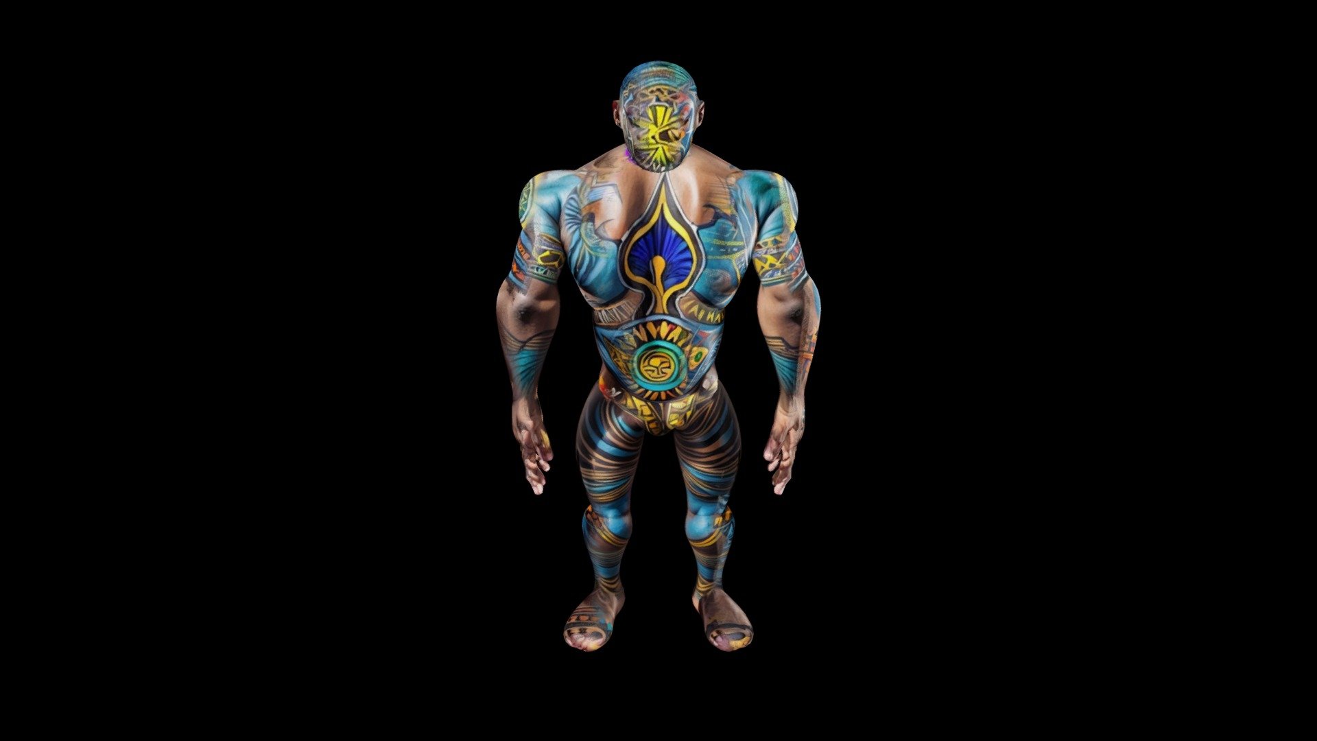 Meshy body painting Rowan Harris - Download Free 3D model by klrxyz ...