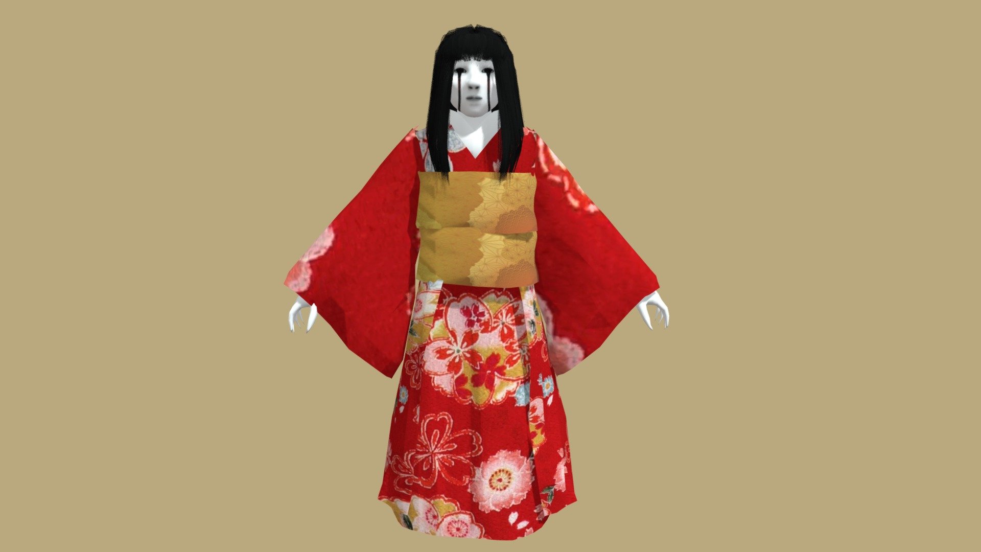 Shaku Yokai (With Bones) - Download Free 3D model by zHairezt [e53ec3f ...