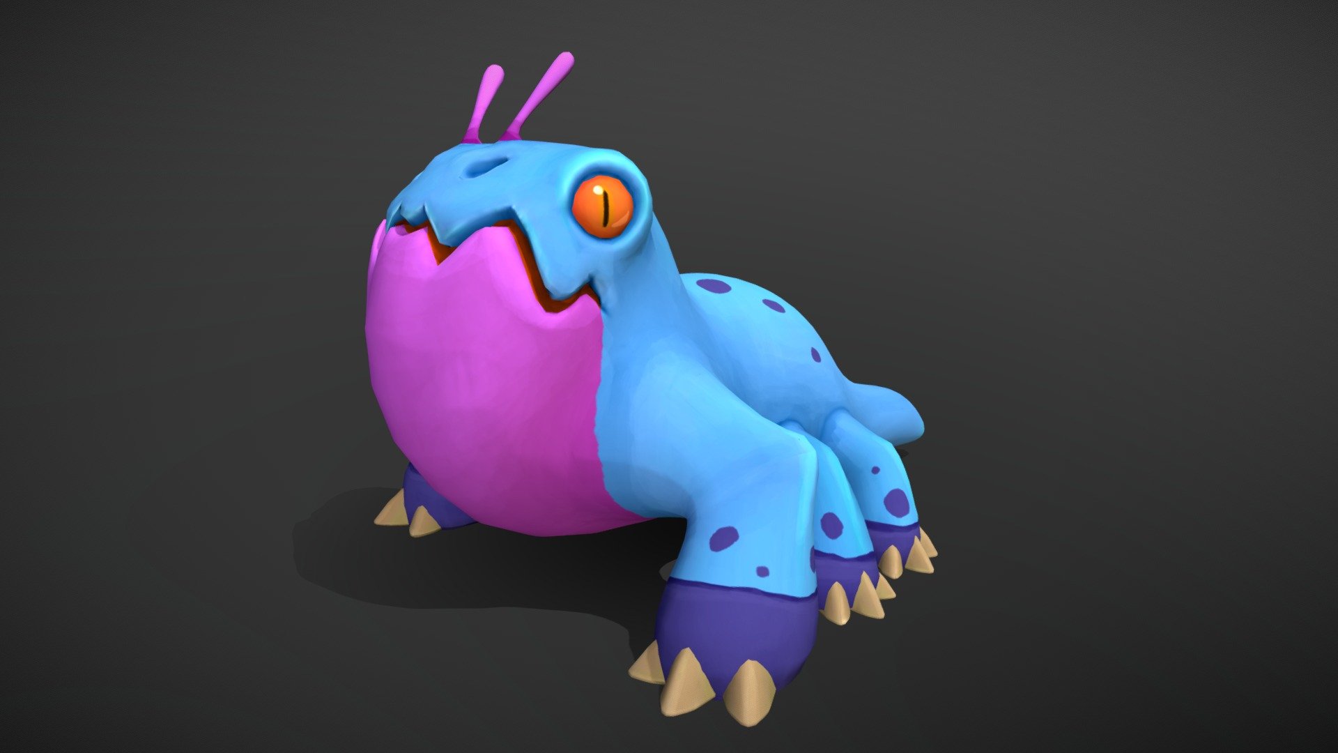 Stylized Demon Frog - 3D model by Frank.Ruiter [e54040a] - Sketchfab