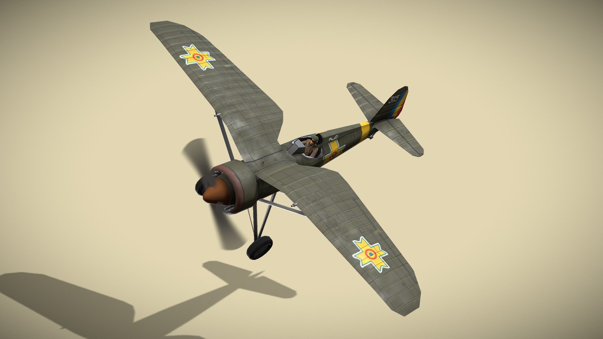 PZL P.11 WW2 fighter - Buy Royalty Free 3D model by NETRUNNER_pl ...