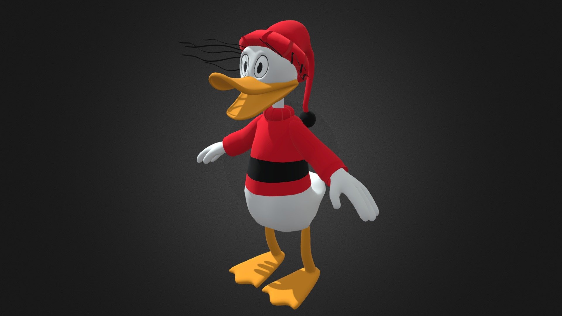 Fethry Duck - Paperoga - 3D model by Refref1990 [e5421d0] - Sketchfab