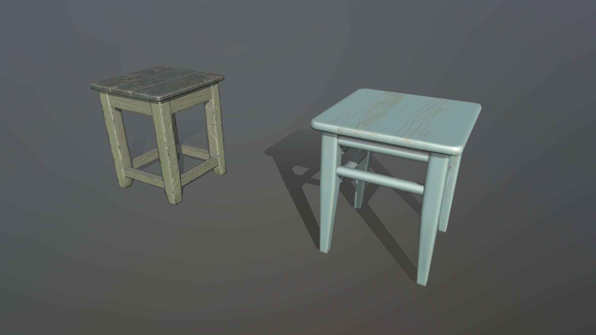 Stools Set 3 - 3D model by Moon_Studio [e545367] - Sketchfab