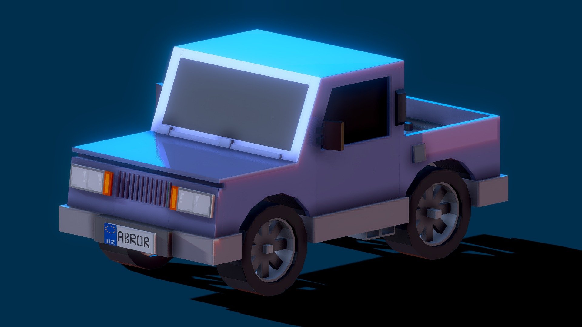 low poly pickup -blockbench (all formats) - Download Free 3D model by ...