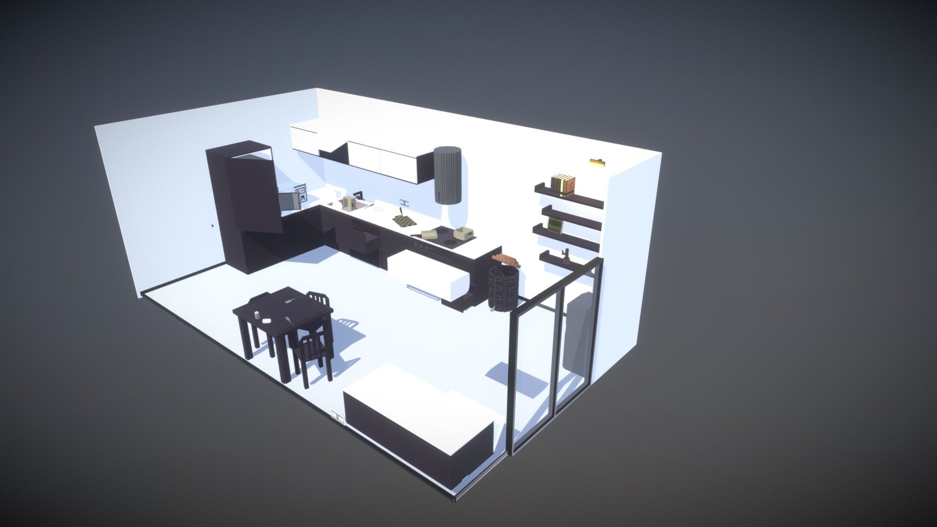 Voxel Kitchen - Download Free 3D model by lifekors [e54b2c7] - Sketchfab