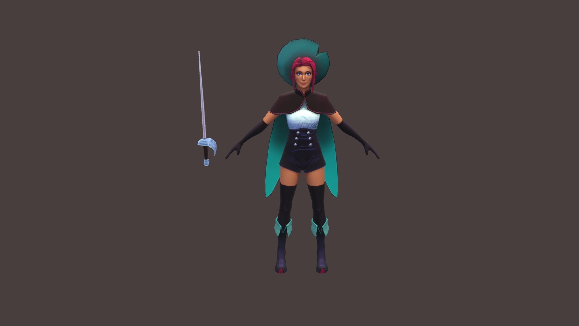 First low poly Character - 3D model by claudiafd [e54b31b] - Sketchfab