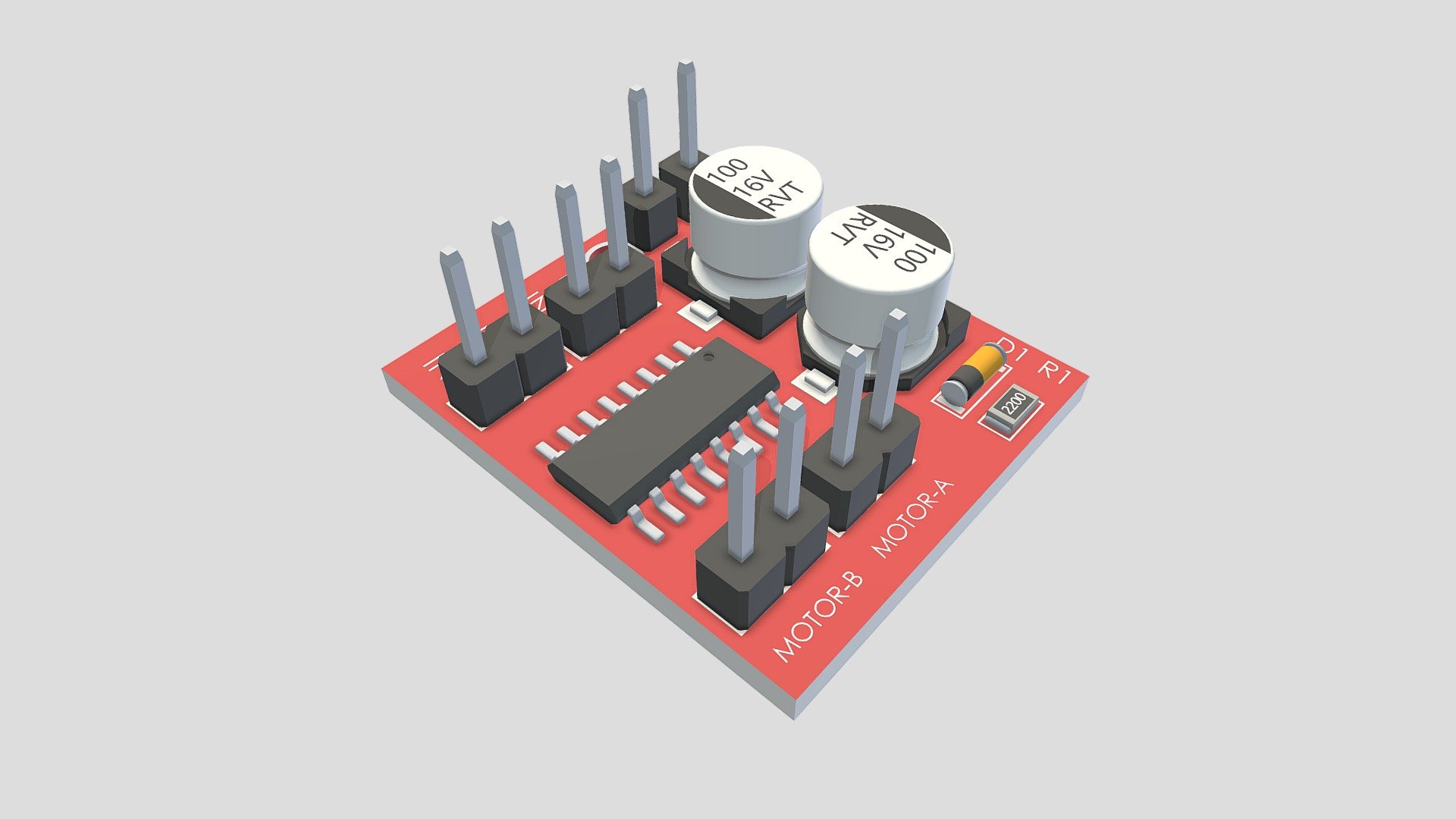 L298N Mini Motor Driver Module - Buy Royalty Free 3D model by Anson Au ...