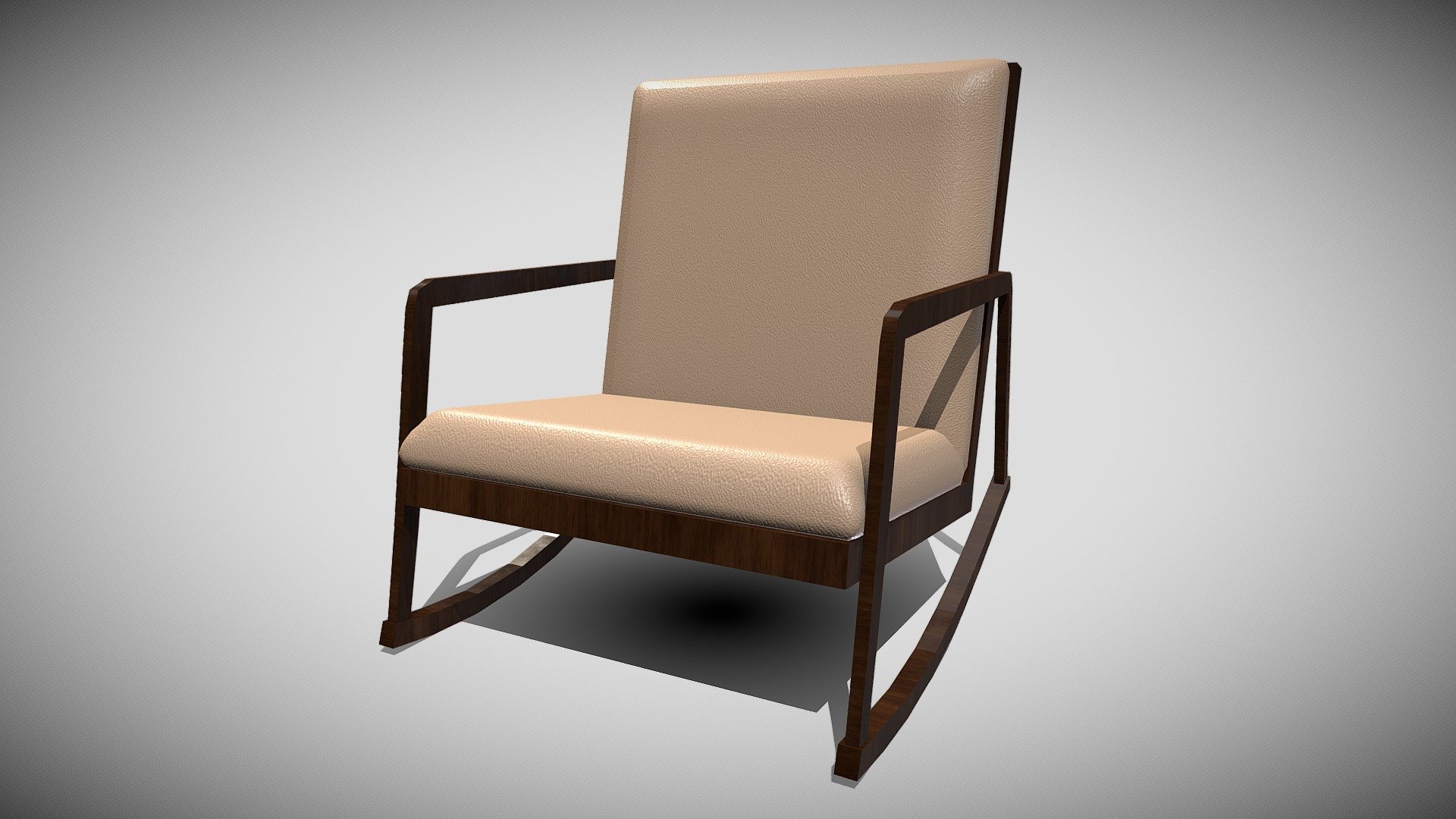 Wooden Rocking Chair - Download Free 3D model by vikki0612 [e555759 ...