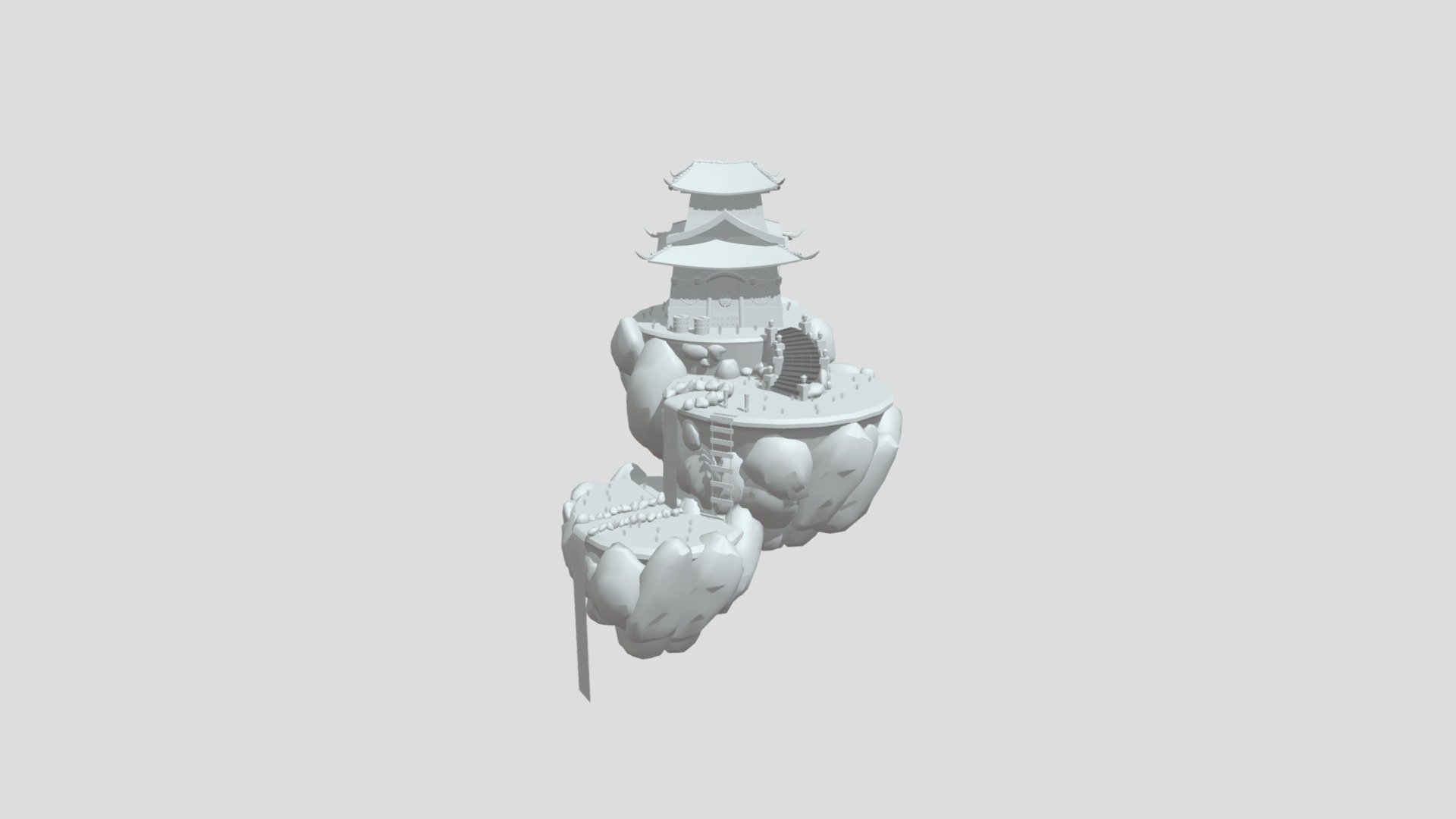 Chinese style house, game environment - 3D model by aidenelffy [e555e1f ...