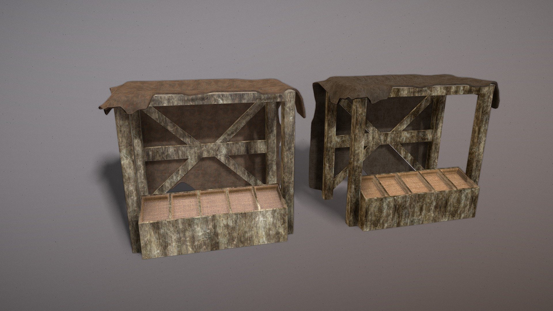 Medieval Market Stalls - 3D model by AspectStudios (@AspectStudio ...