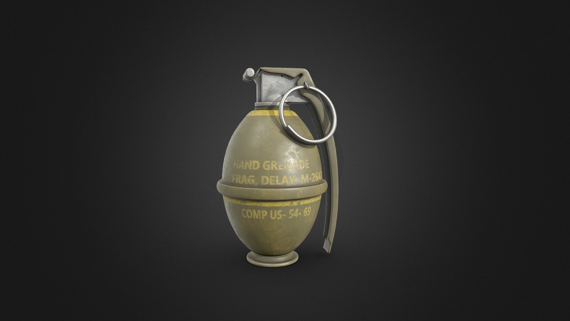Frag grenade - Download Free 3D model by Raja Roy (@rajaroy) [e55a2f1 ...