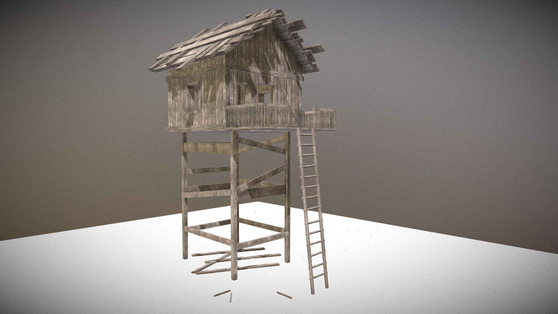 Abandoned Watchtower - Download Free 3D model by Lofvu [e55bdfa ...