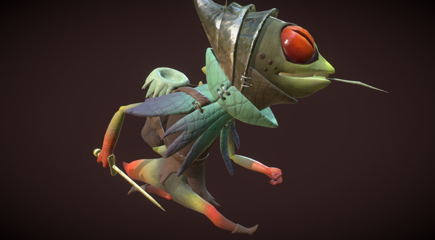 Lizard Run Cycle Pass_02 - 3D model by eye-work [e562b83] - Sketchfab